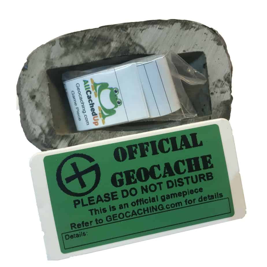 Geocache Geocaching Rock Container NEW DESIGN with Waterproof Log Ready ...