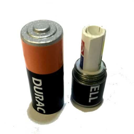 Geocache Secret Stash Fake AA Battery Container + Water/Rip Proof Log ...